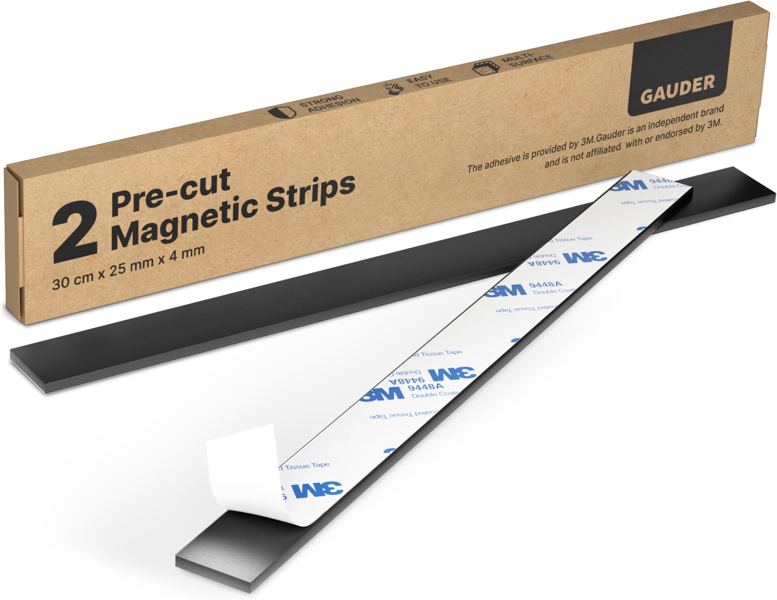 GAUDER Magnetic Strips (Pack of 6) | Adhesive Magnetic Strips ...