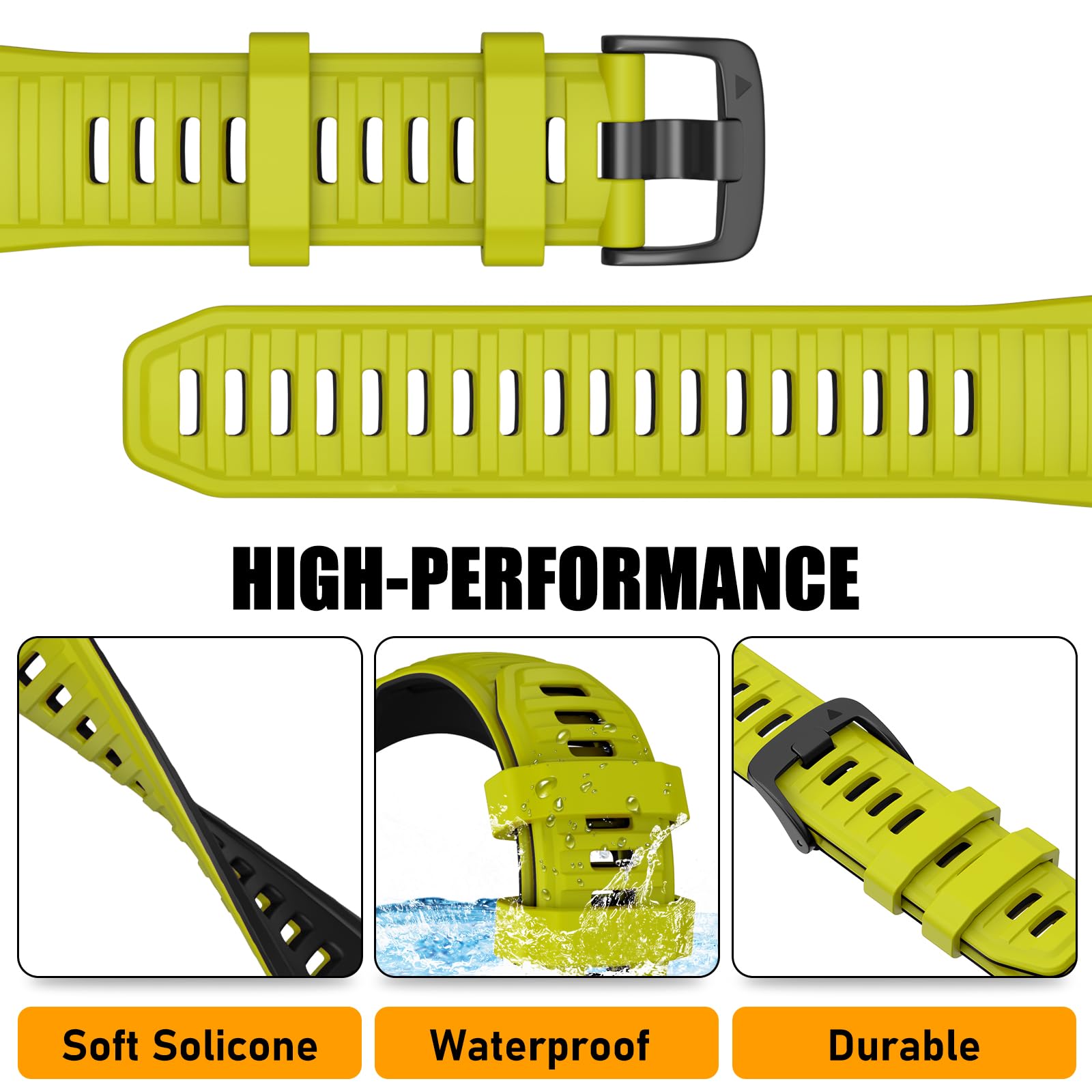 Snapklik.com : OVERSTEP For Garmin Instinct 2X Band, Soft Silicone ...