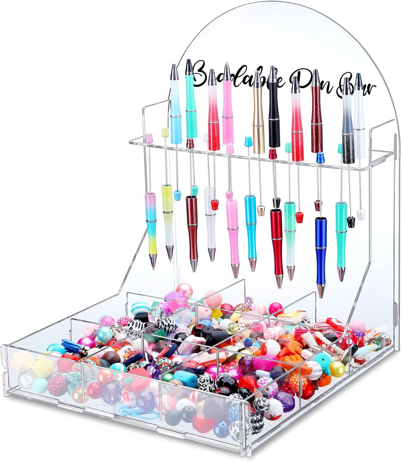 Amazon.com : Glenmal Beadable Pen Bar Holder with Sorting Tray 10 Slots ...