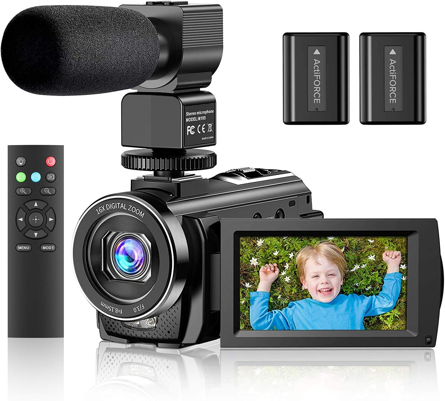 Amazon.com : Video Camera, 1080P FHD Camcorder 30FPS 24MP Vlogging ...