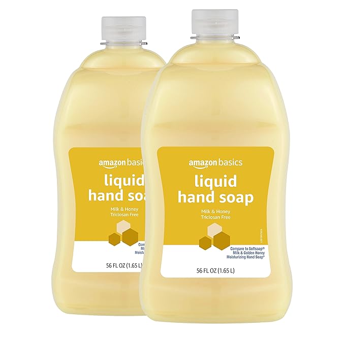 Amazon.com : Amazon Basics Liquid Hand Soap Refill, Milk and Honey ...