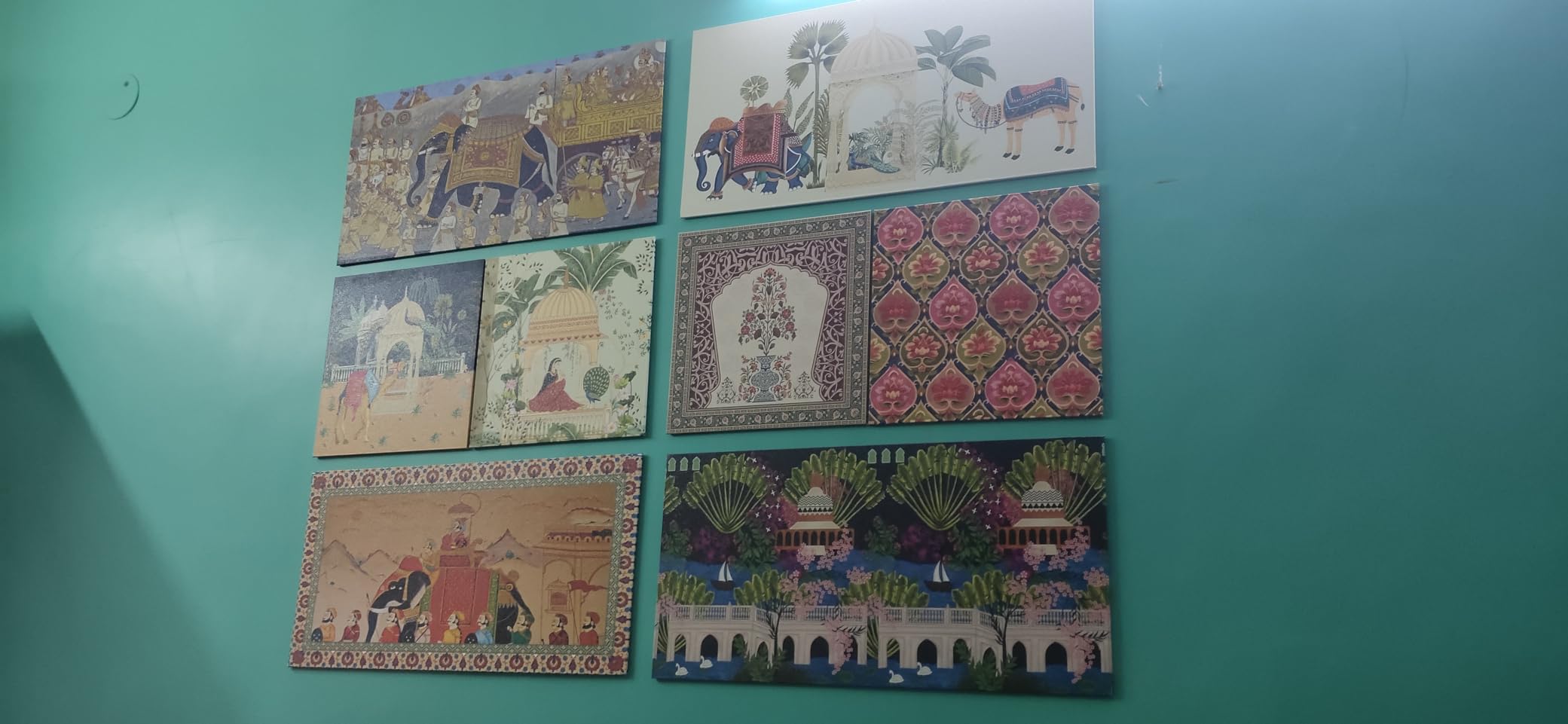 PAPER PLANE DESIGN Ethnic Indian Painting On Canvas For Living Room ...