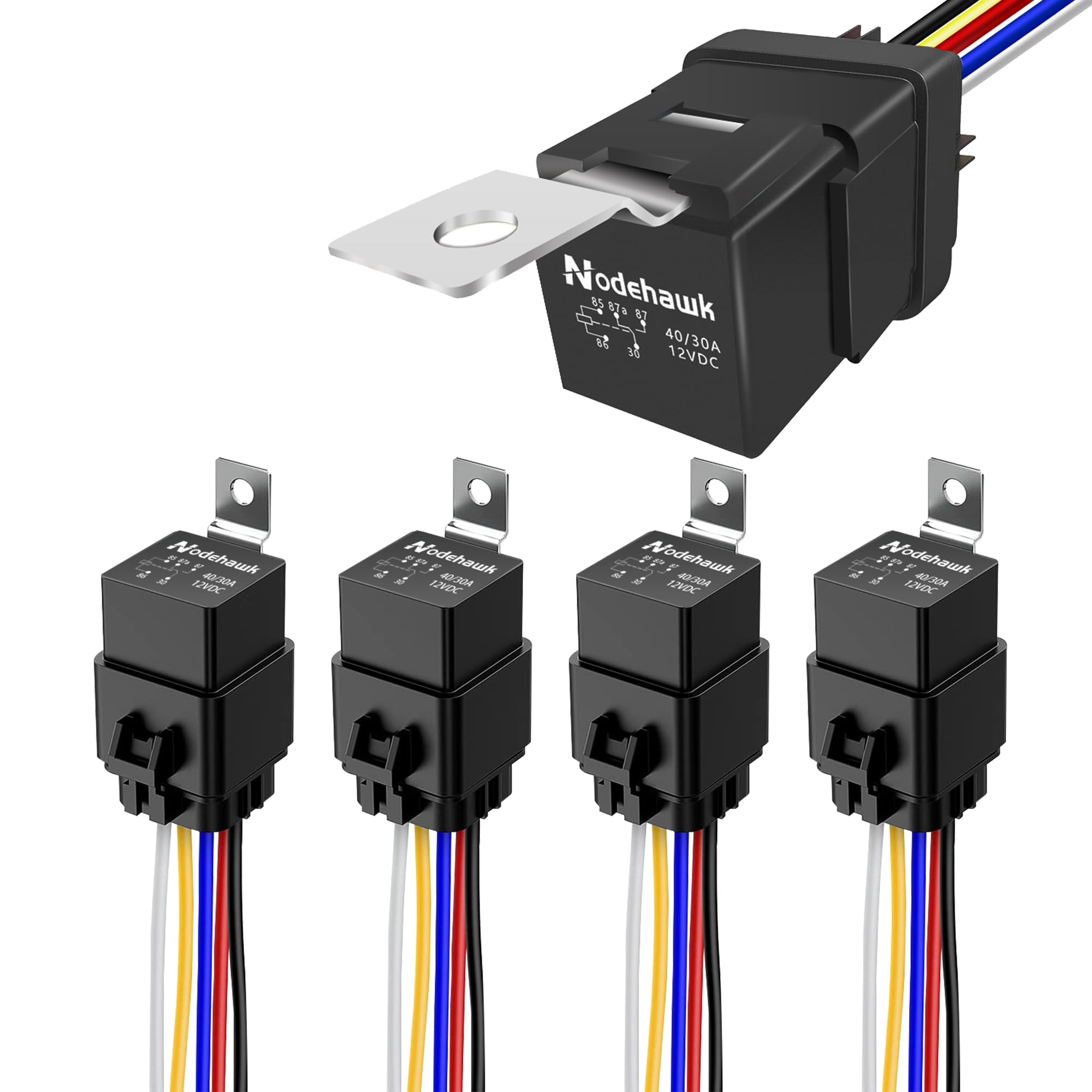 Snapklik.com : 5-PIN Relay 40/30AMP 12V DC Automotive Relays Waterproof ...