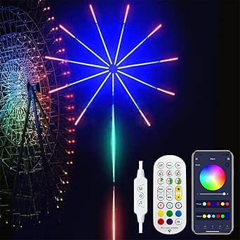 Amazon.com: ZVLZVL WiFi Bluetooth Smart Fireworks LED Sparkler Lights ...