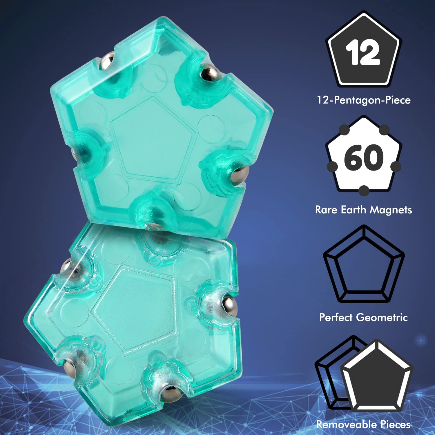 iCakper Flashing LED Light Fidget Sphere, Glow Stress Relief Desk Toys ...