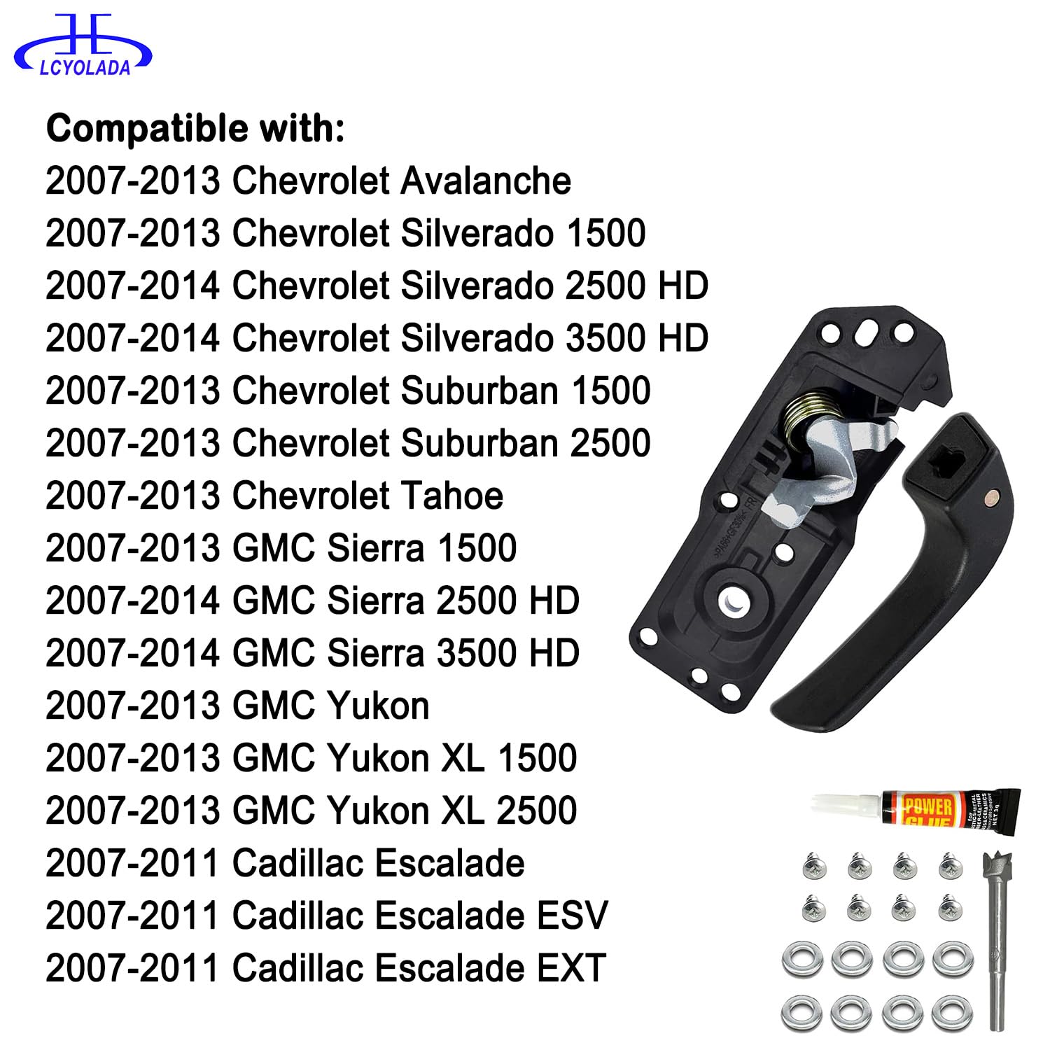 Snapklik.com : Lcyolada Interior Door Handle Repair Kit (Pair) Compatible