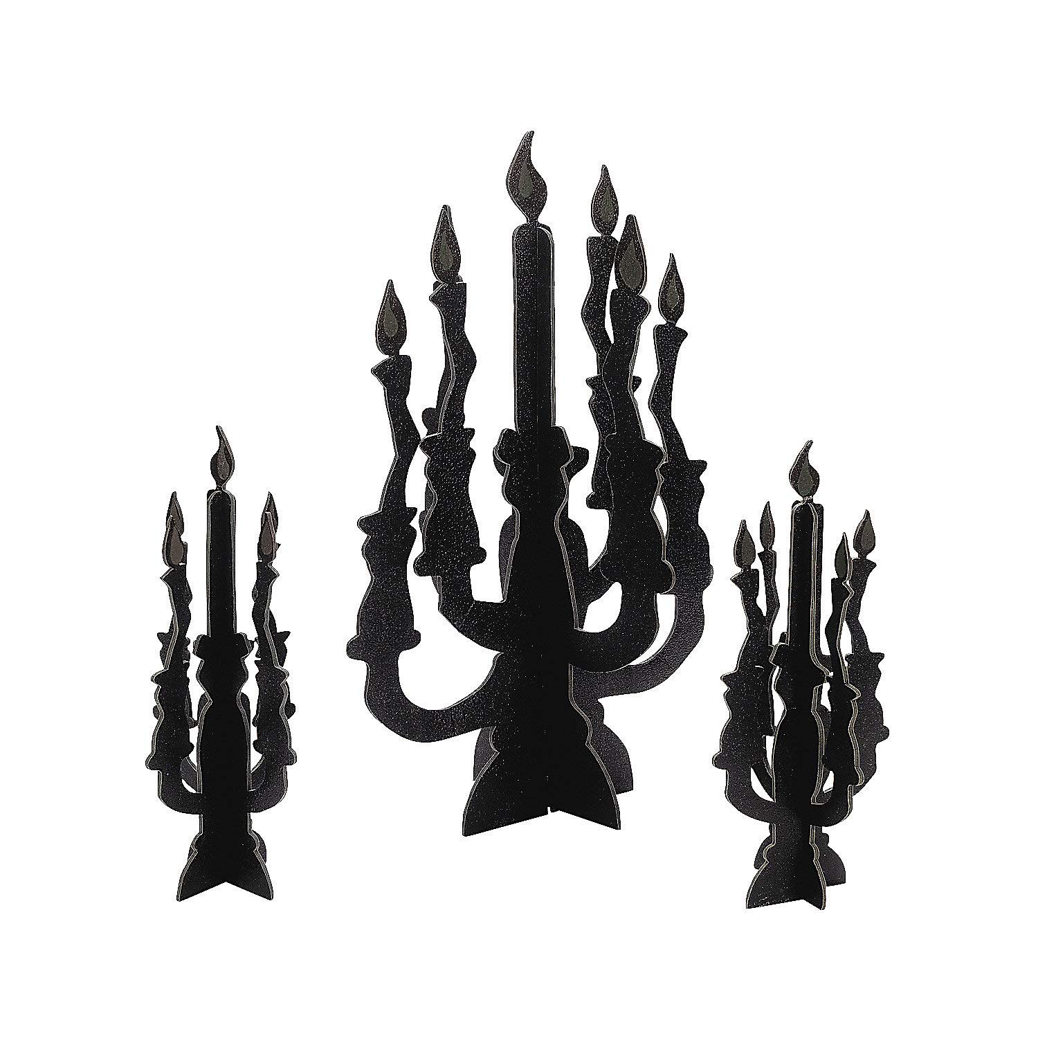 Amazon.com: Fun Express Candelabra Centerpiece with Glow in The Dark ...