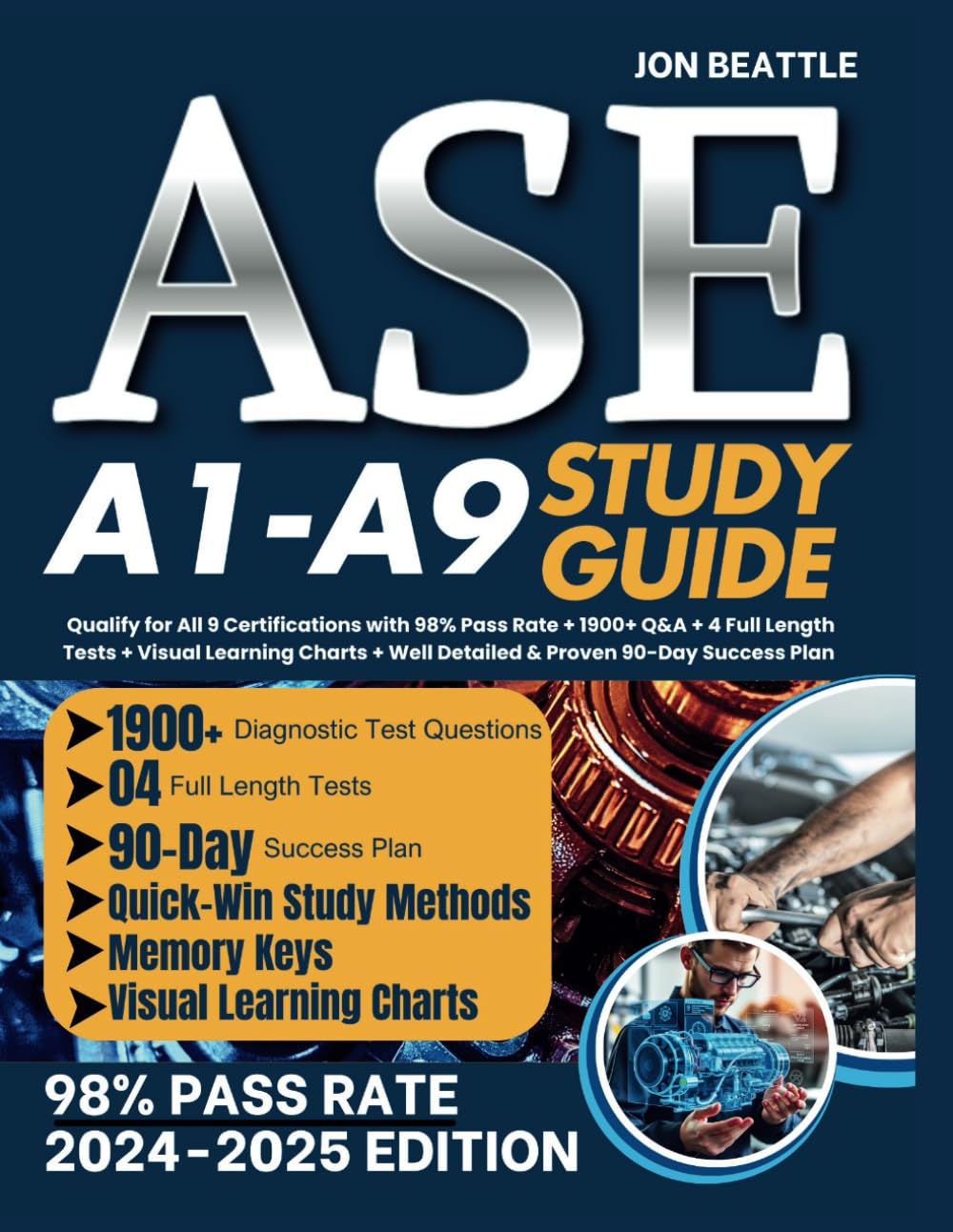 ASE A1-A9 Study Guide: Qualify for All 9 Certifications with 98% Pass Rate + 1900+ Q&A + 4 Full ...
