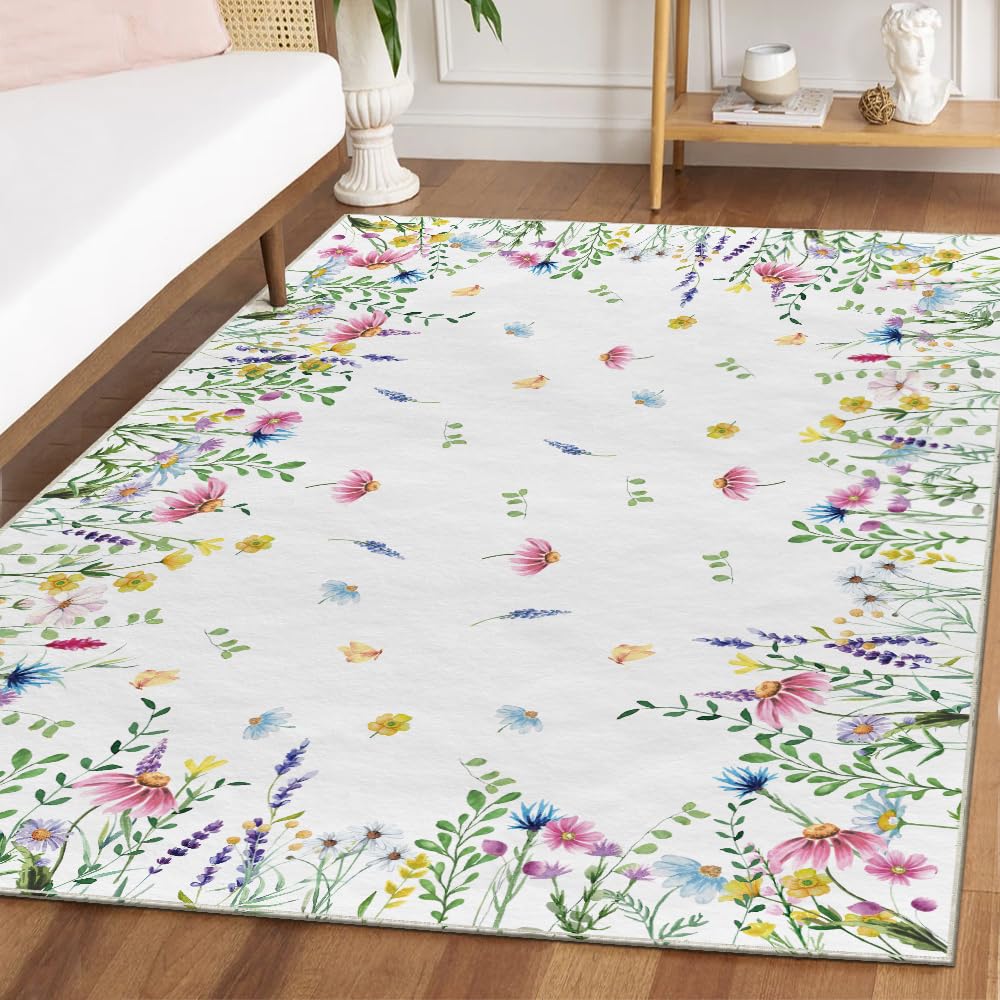 Amazon.com: Artoid Mode Daisy Eucalyptus Lavender Floral Leaves Spring ...