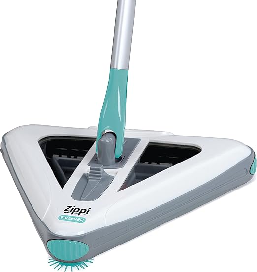 Zippi Triangular Cordless Sweeper for Multi-Surface Cleaning