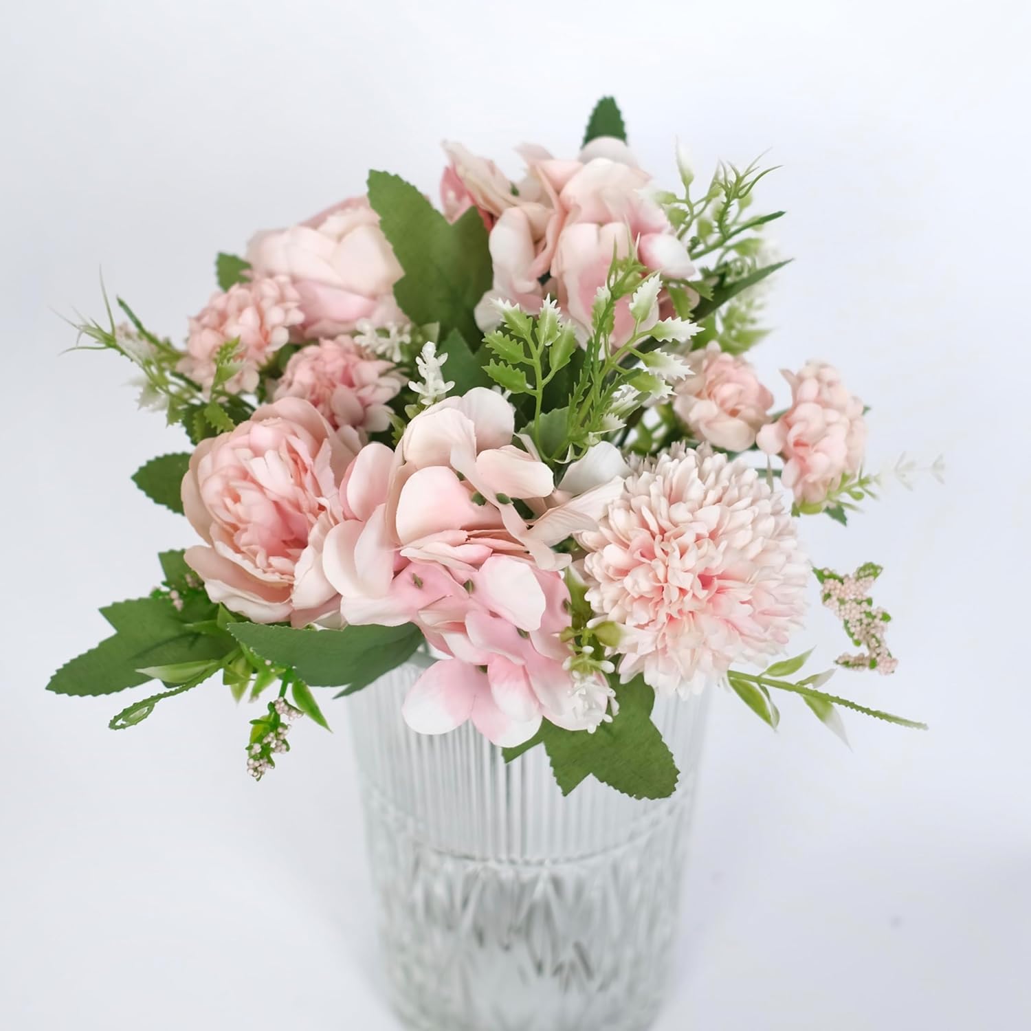 Amazon.com: Deserve Home Decor Artificial Flowers, Fake Silk Bouquet ...