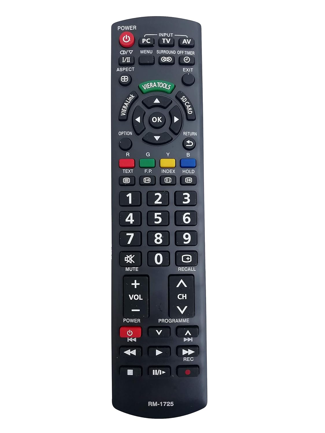 Buy LipiWorld® RM-1725 LED LCD Universal Remote Control with Viera Tool ...