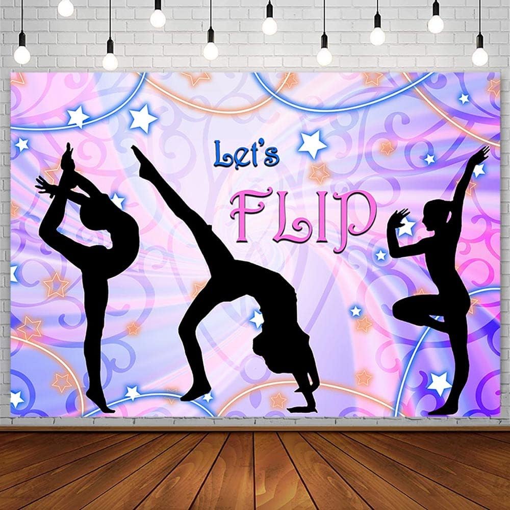 Amazon.com : Sendy SENDY 7x5ft Gymnastics Backdrop Gymnasts Birthday ...