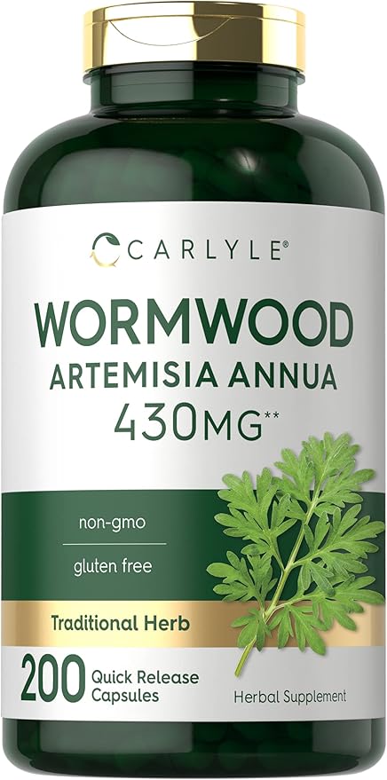 Amazon.com: Carlyle Wormwood Capsules 430mg | Artemisia Annua Herb | 200 Count | Non-GMO ...