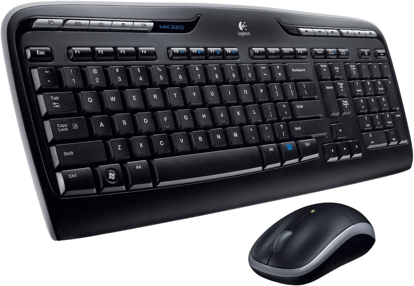 Amazon.com: Logitech K330 Wireless Desktop Keyboard and Wireless Mouse ...