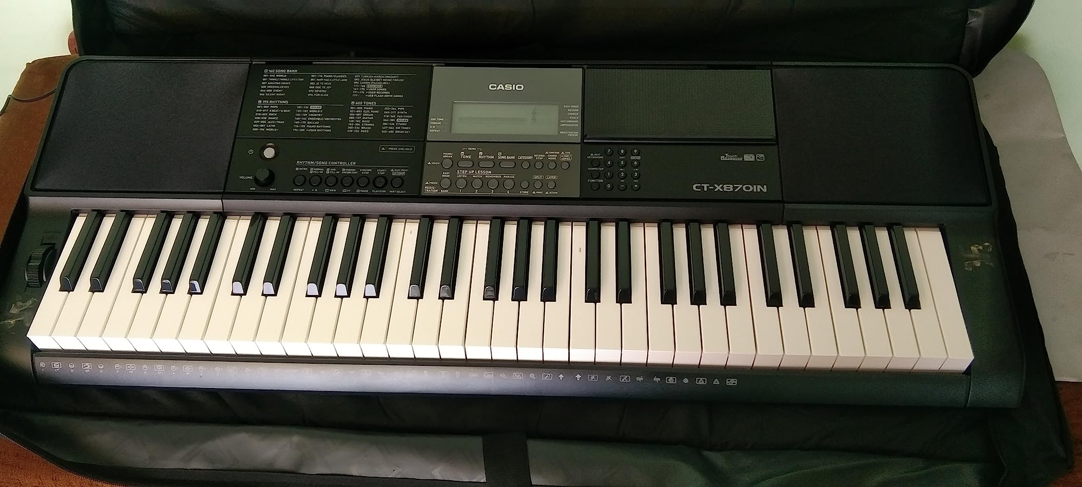 Casio CT-X870IN 61-Key Touch Sensitive Portable Keyboard with Carry ...