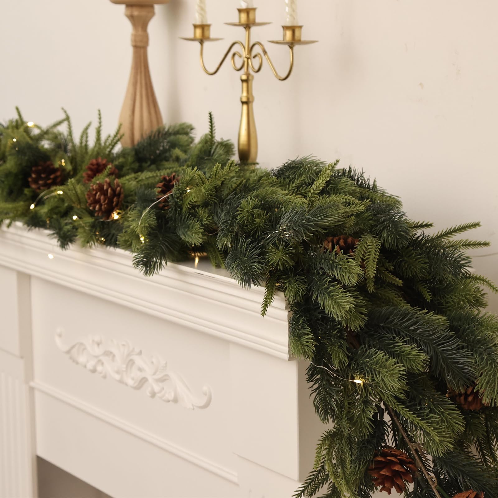Amazon.com: Christmas Mixed Norfolk Pine Juniper Garlands 6ft ...