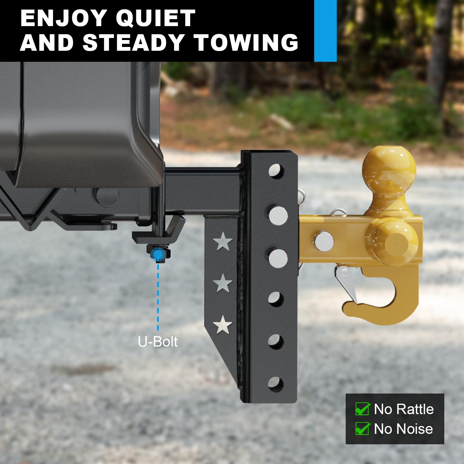 Curt Adjustable Trailer Hitch Adjustable Trailer Hitch With Hook, Tri ...