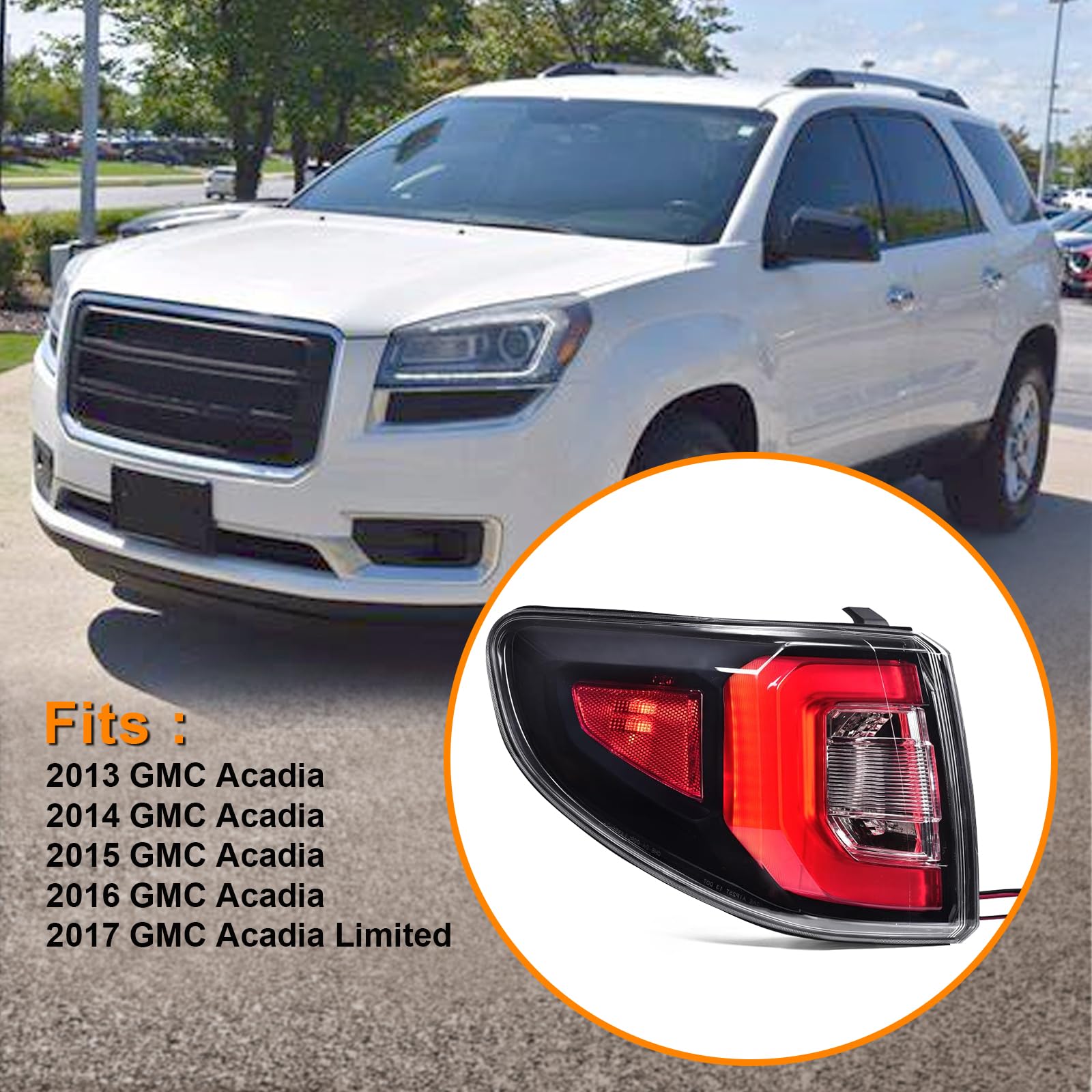 Lqito A Pair Rear Tail Light Brake lamp Assembly with Wiring Harness Taillights Fits 2013-2016 ...