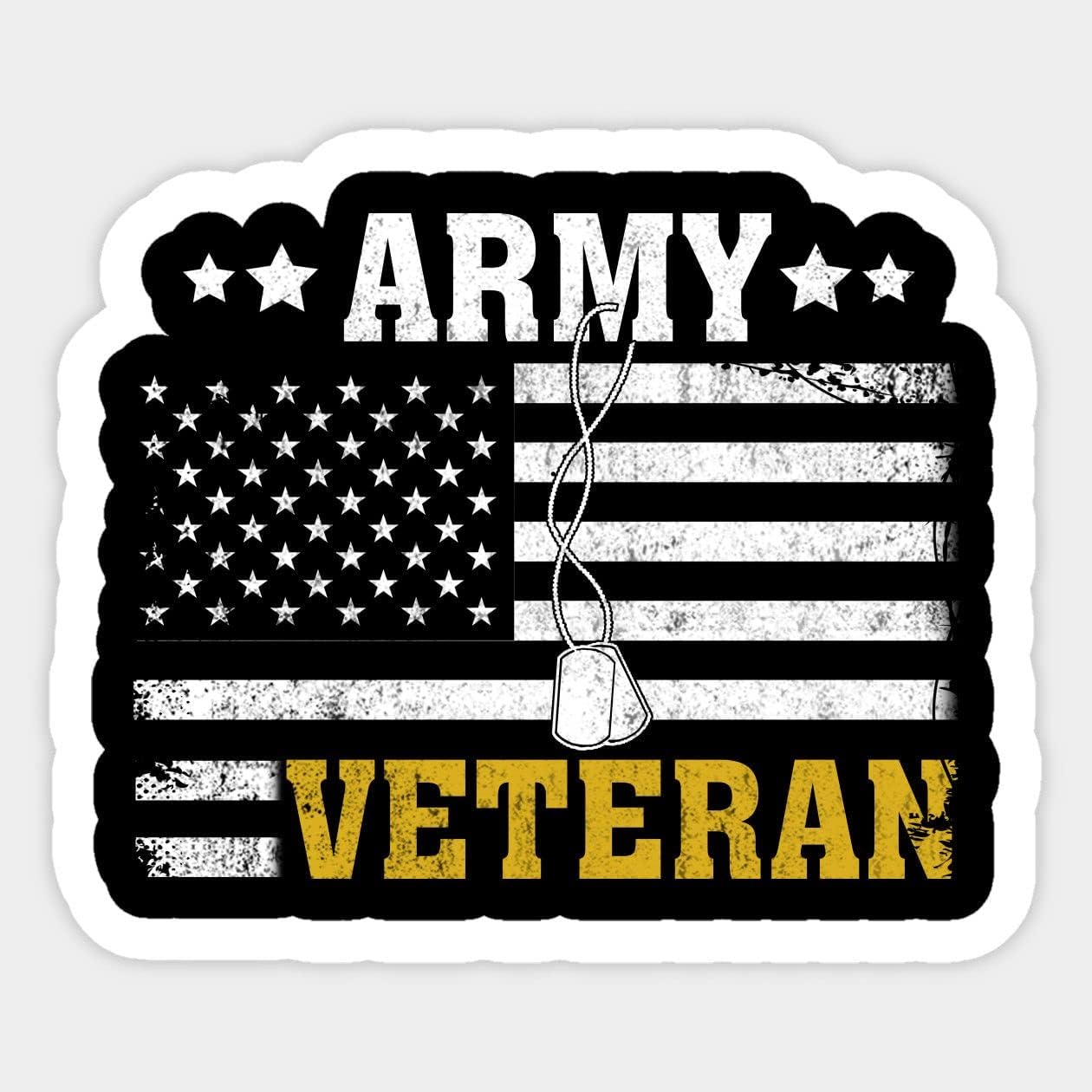 Amazon.com - Army Veterans Us Flag Sticker Vinyl Decal Military Bumper ...