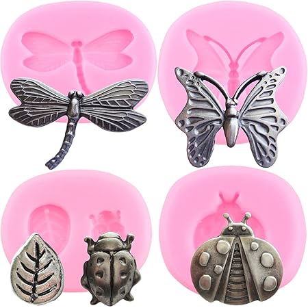 Amazon.com: 1pc Lovely Insect Ladybug Ladybird Silicone Mold for DIY ...