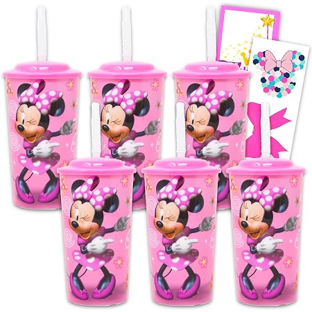 Amazon.com: Disney Minnie Mouse Sippy Cup Set - 6 Pack Minnie Tumbler ...