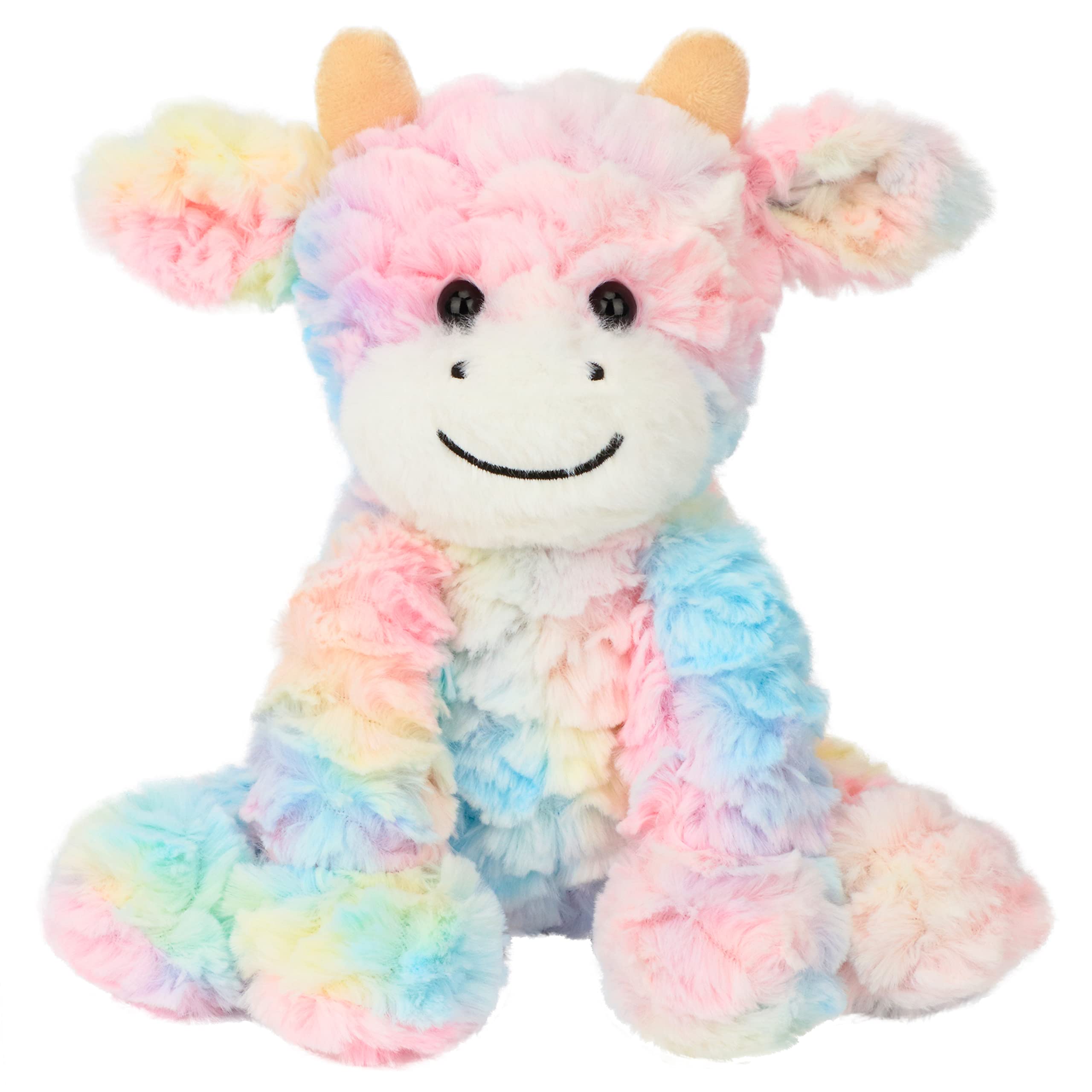 Hopearl Adorable Plush Cow Toy Colorful Floppy Dairy Cattle Soft ...