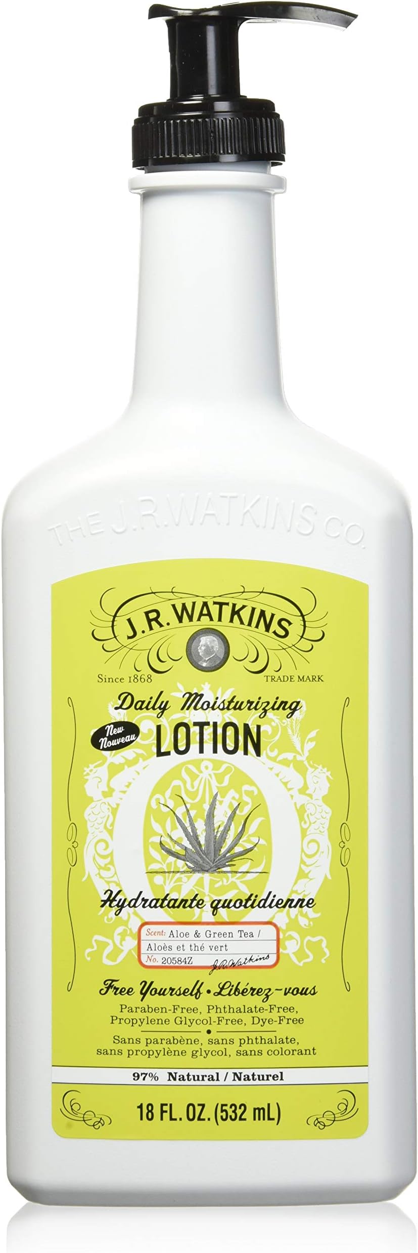 Amazon.com: J.R. Watkins Daily Moisturizing Lotion (Lemon Cream) - 18 ...