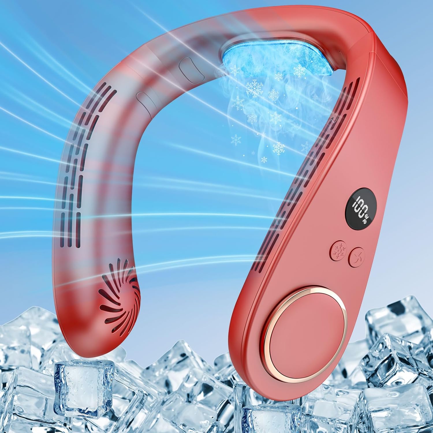 Amazon.com: Cooling Neck Fan Rechargeable Cold Air-Neck Air Cooler ...