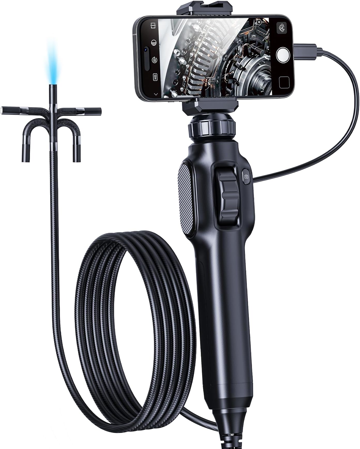 Endoscope Inspection Camera, Aopick Two-Way 360° Articulating Borescope ...