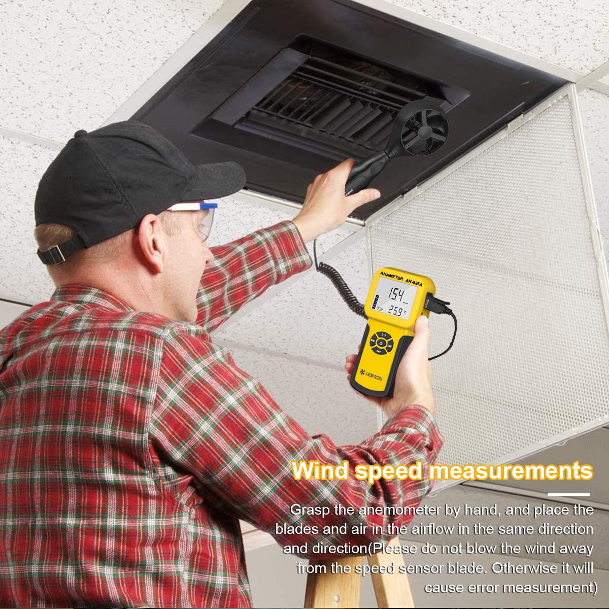 Snapklik.com : AIOMEST Pro HVAC Anemometer- Air Flow Velocity Meter AI ...