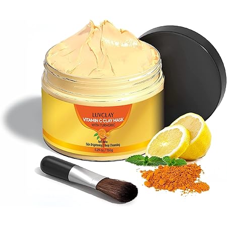 Amazon.com : LUVCLAY Vitamin C and Turmeric Clay Mask for Face – Deep ...