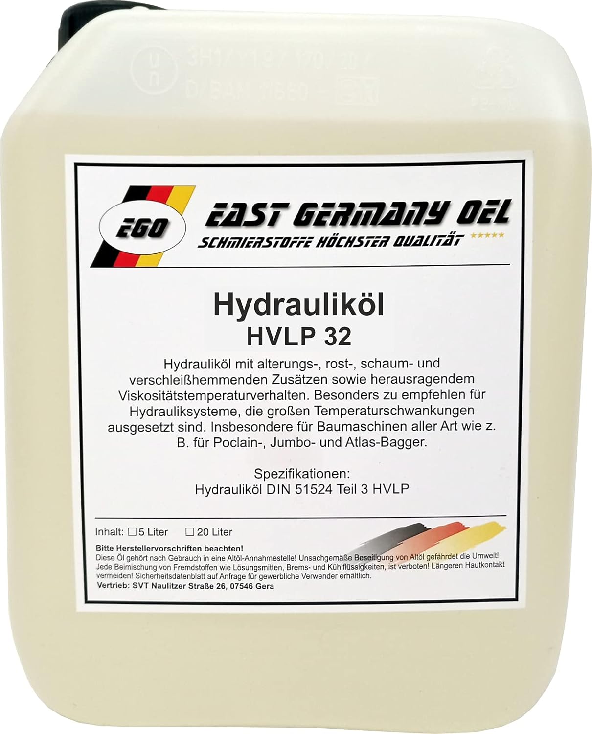 Hydraulic Oil HVLP 32 Canister 5 Litres : Amazon.de: Automotive