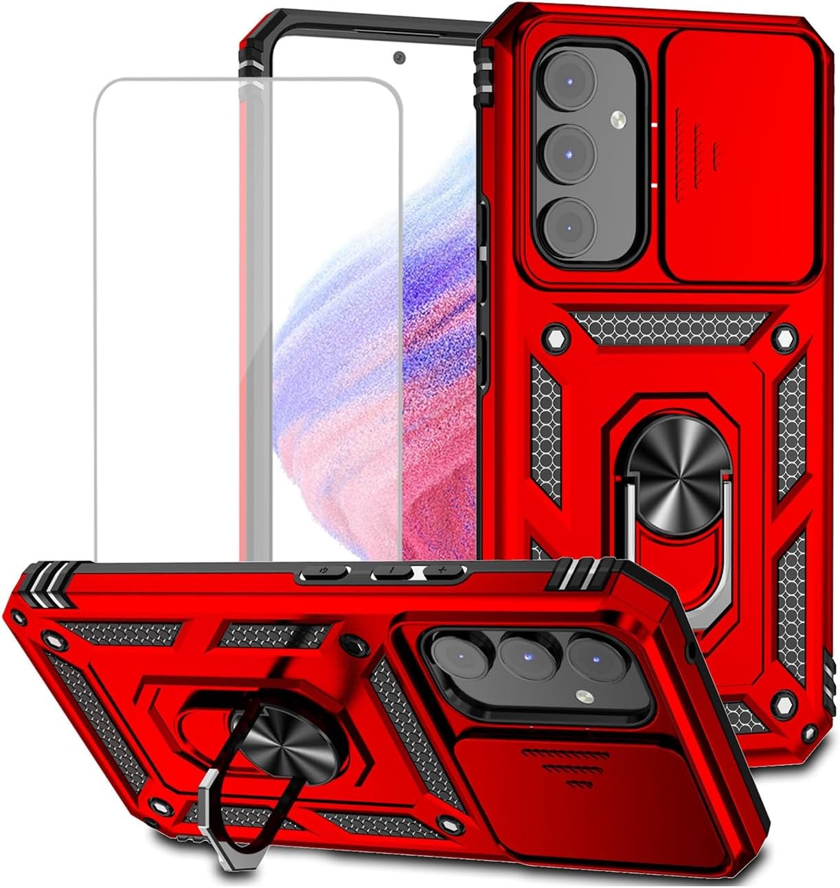 Amazon.com: Yodueiv for Galaxy A54 5G Case, Samsung A54 5G SM-A546U Case with Tempered Glass ...