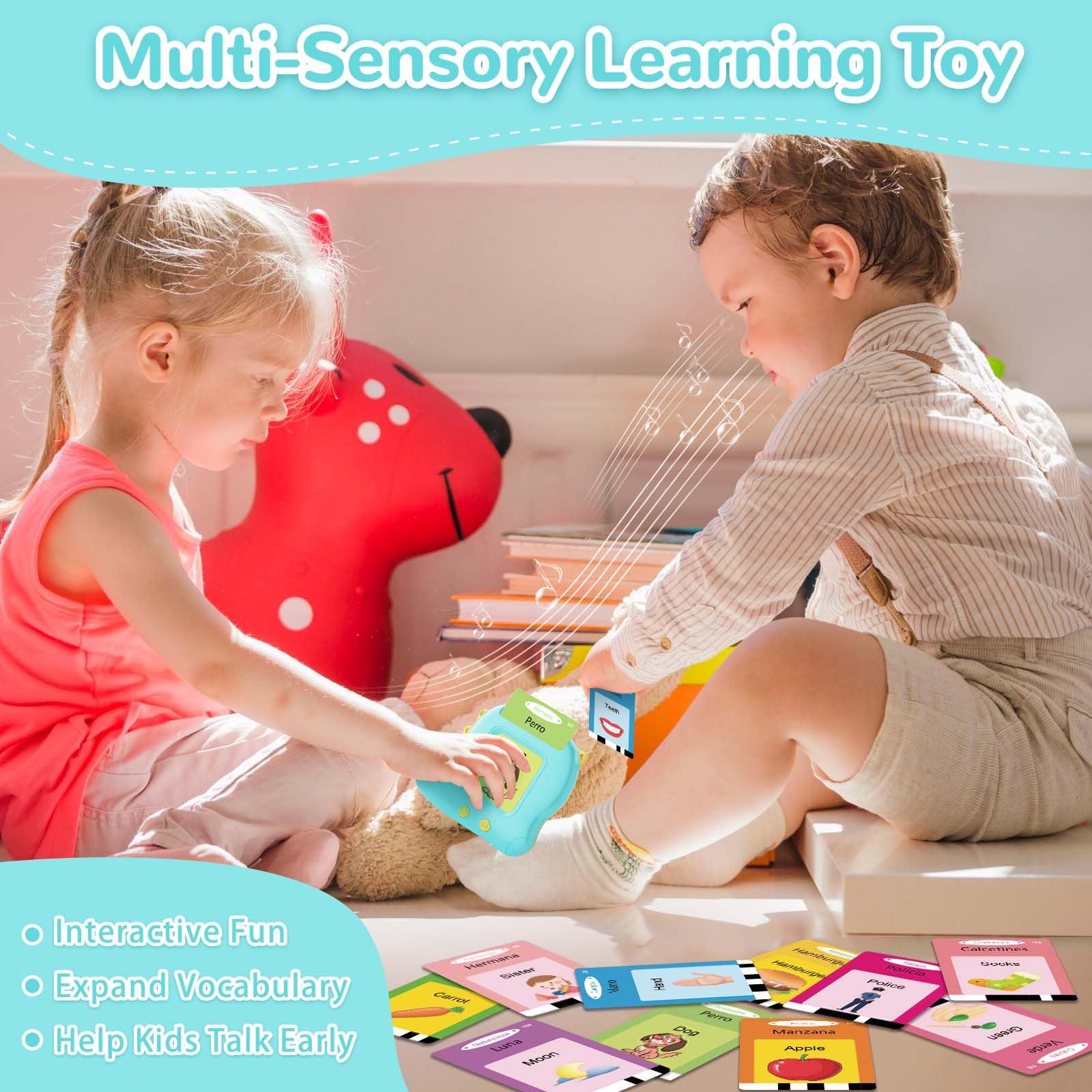 Snapklik.com : Bilingual Talking Flash Cards Spanish/English, Learning ...