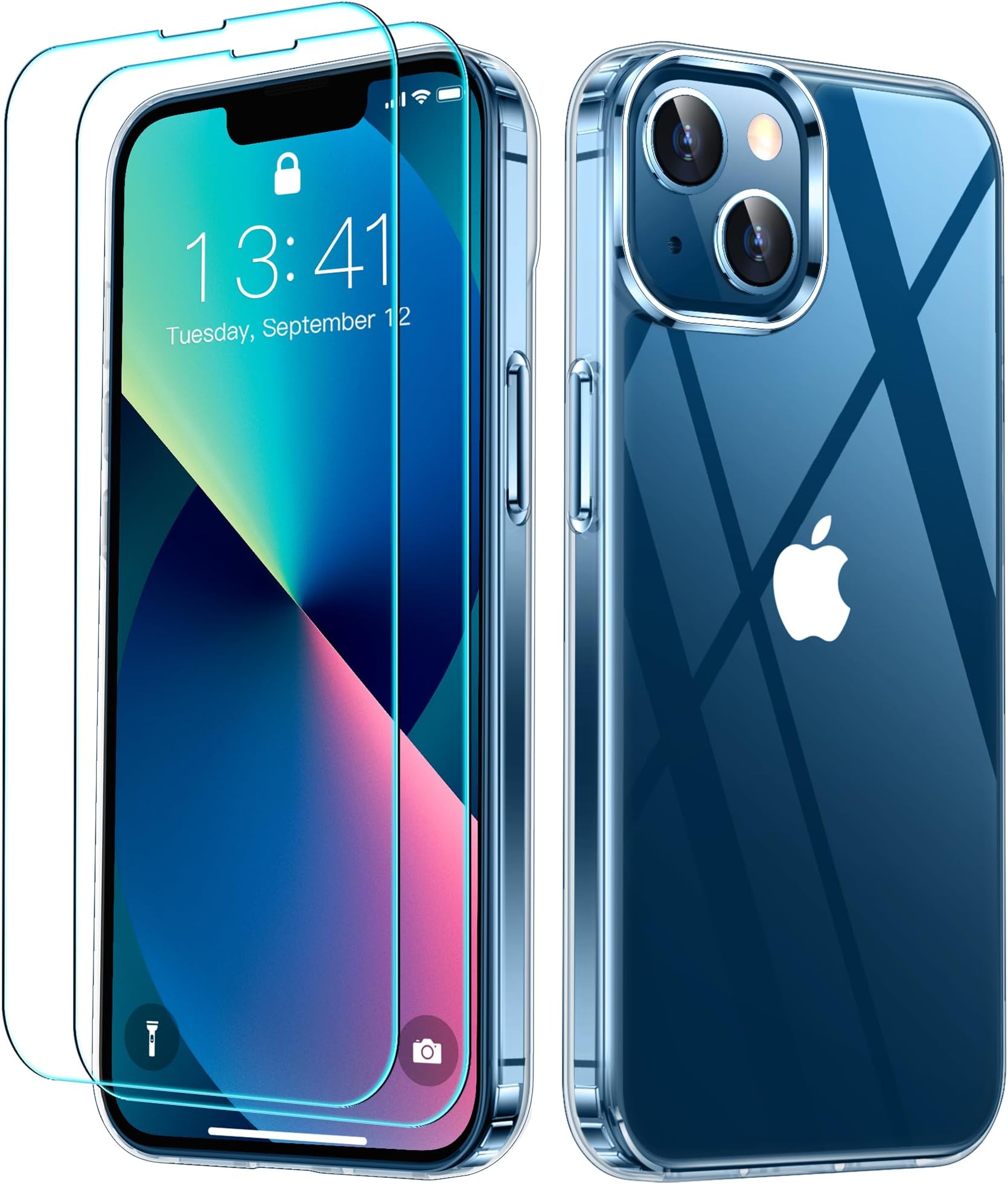 Amazon.com: JETech iPhone 13 Bumper Case and Tempered Glass Screen ...