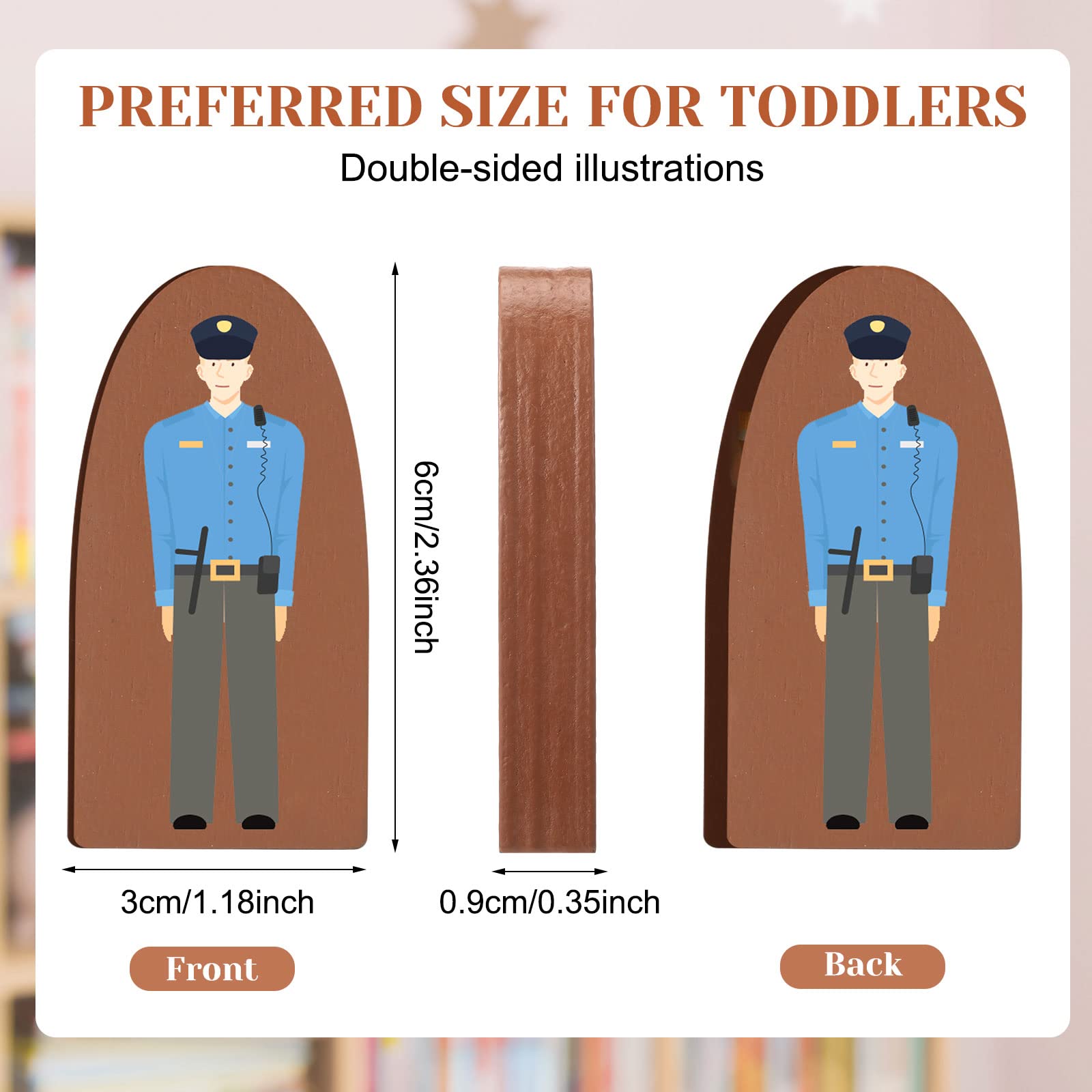 Snapklik.com : Qunclay Set Of 30 Wooden Community Helpers Toys ...