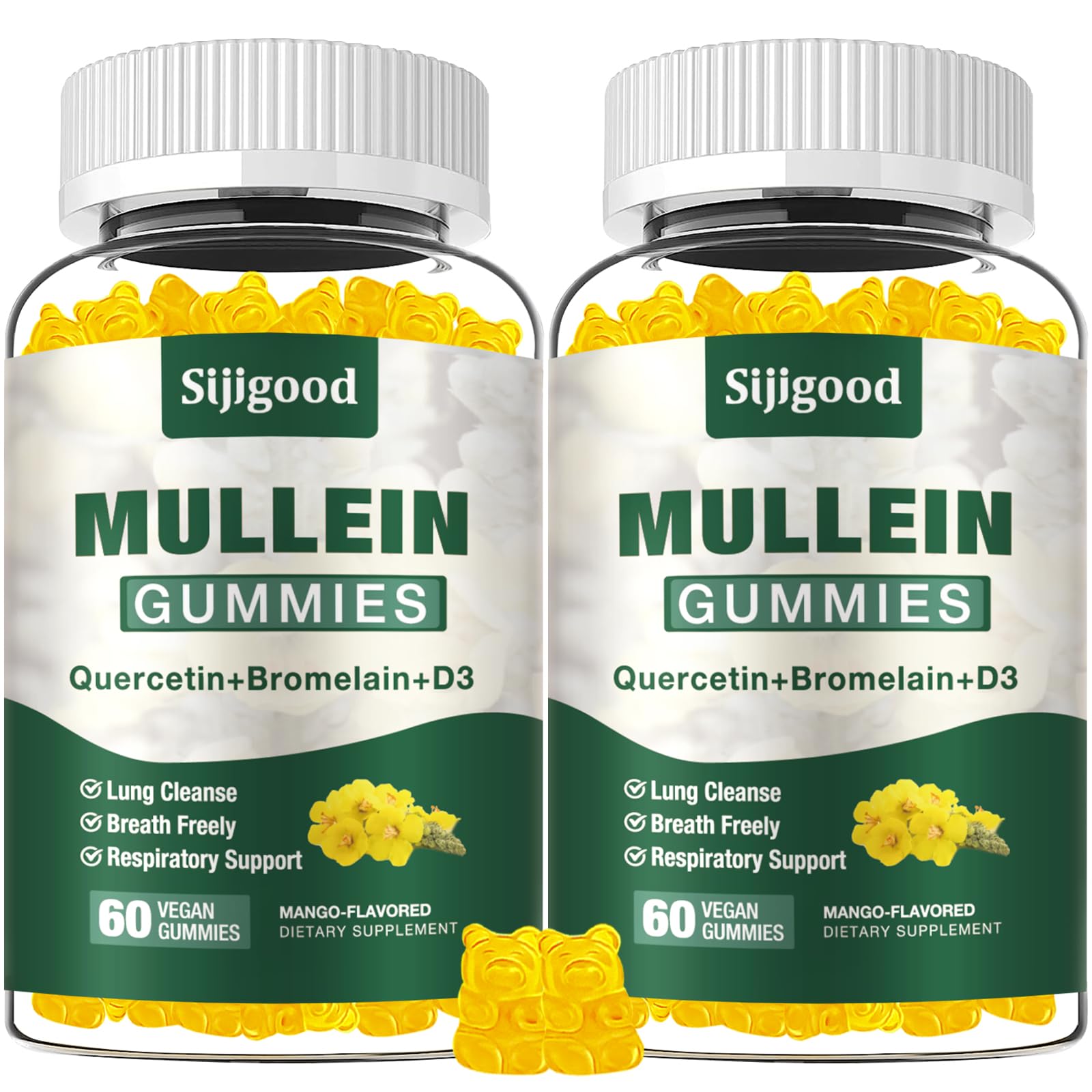 Amazon.com: 2 Pack Mullein Gummies - 2000mg Mullein Leaf Extract with ...