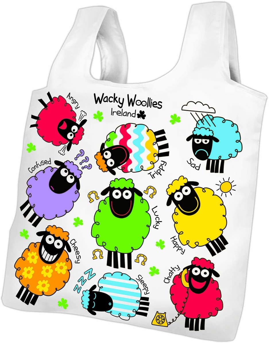 Wacky Woolies Sheep Ireland Design Fold - Up Shopper Bag With handles ...