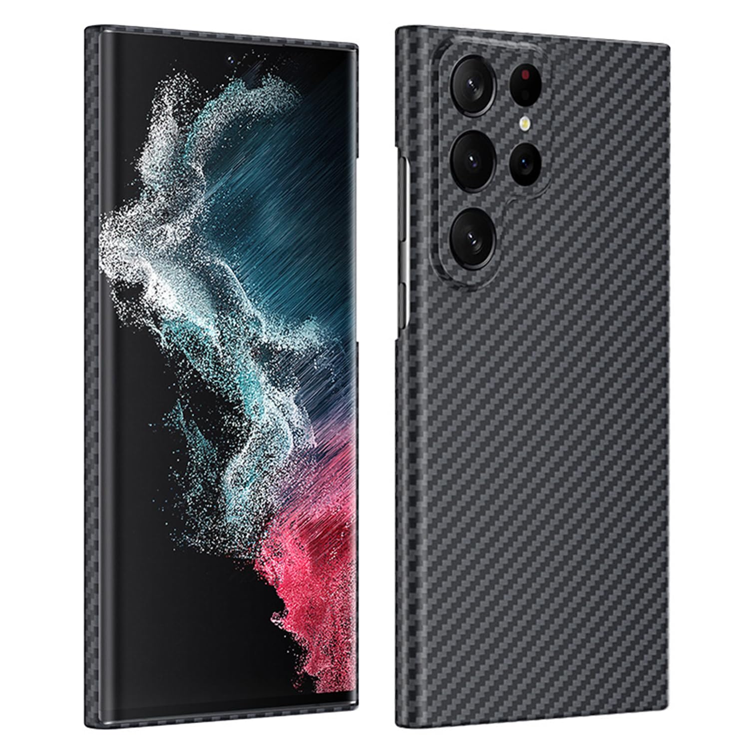 Amazon.com: RIZZ Compatible Real Carbon Fiber Case for Samsung Galaxy ...