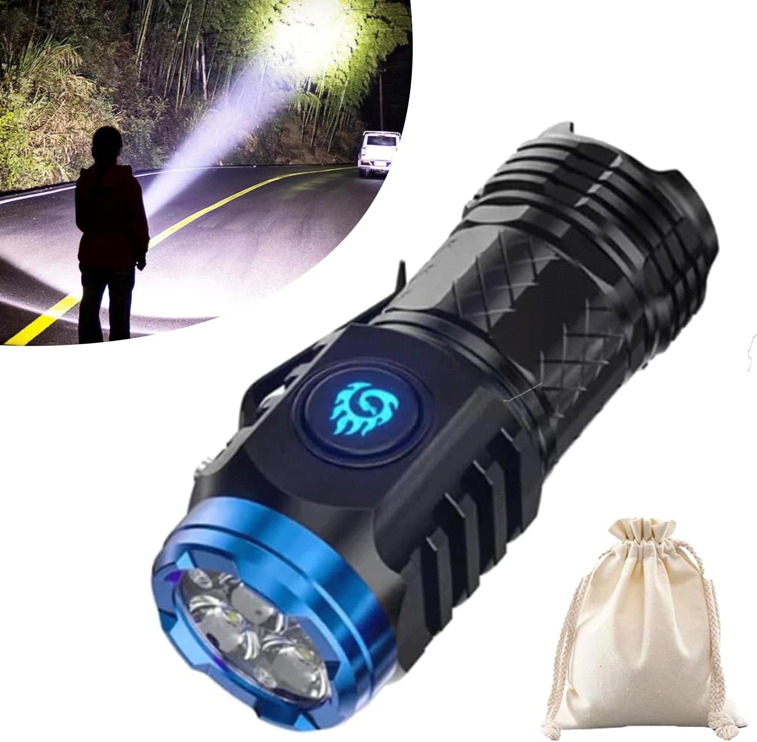German Three-Eyed Monster Mini Flash Super Power Flashlight, Three-Eyed ...