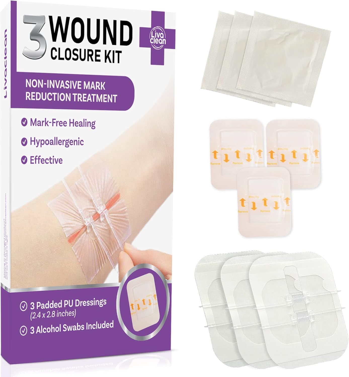 3 CT 2.3 X 2.3” Wound Closure Strips - Laceration Nepal | Ubuy