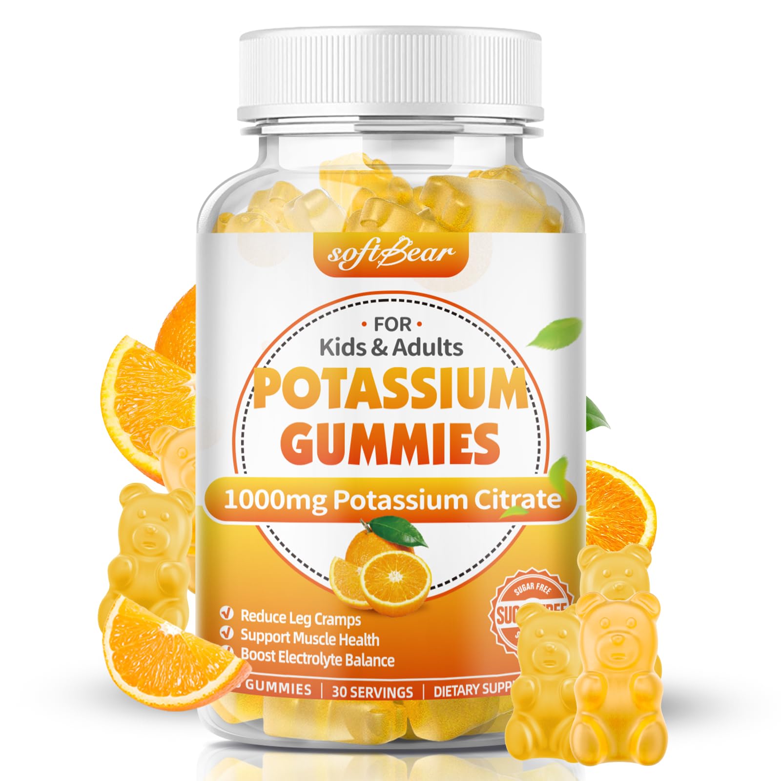 Amazon.com: softbear Potassium Citrate 1000mg, Sugar Free Potassium ...