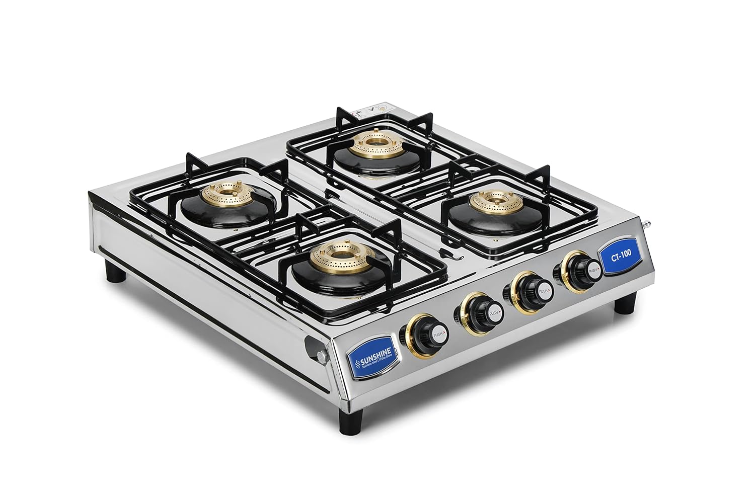 Buy Sunshine CT100 4 Burner Gas Stove Manual Ignition (Stainless Steel ...