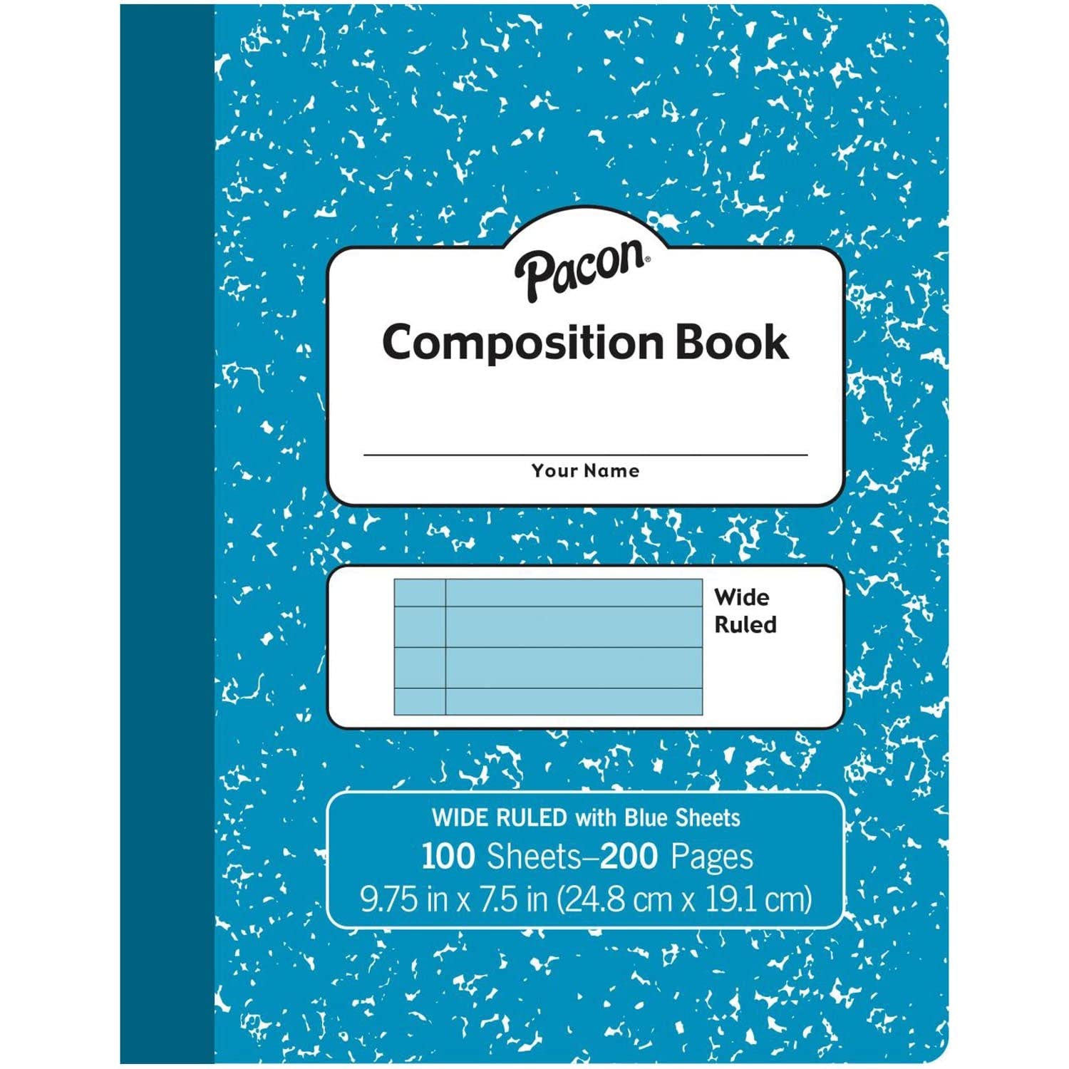 Amazon.com: Pacon Pastel Composition Book, Blue Marble Cover, Light ...