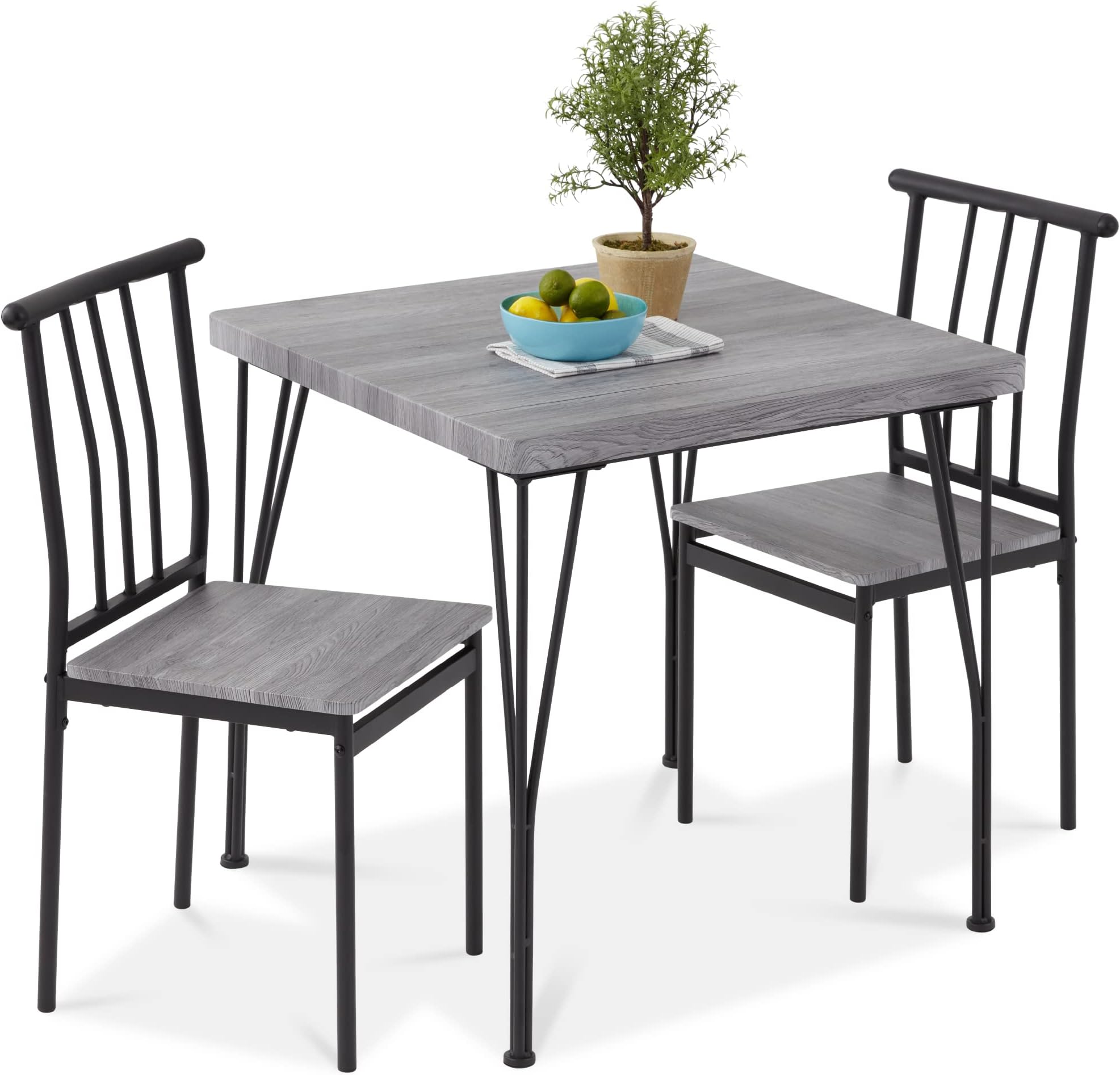 Amazon.com - SunBear Furniture Dining Kitchen Set of 3 Square Table and ...