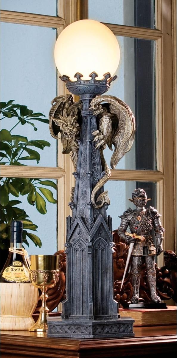 24.5" Medieval Gargoyle l Illuminated Sculpture Table Lamp : Amazon.co ...