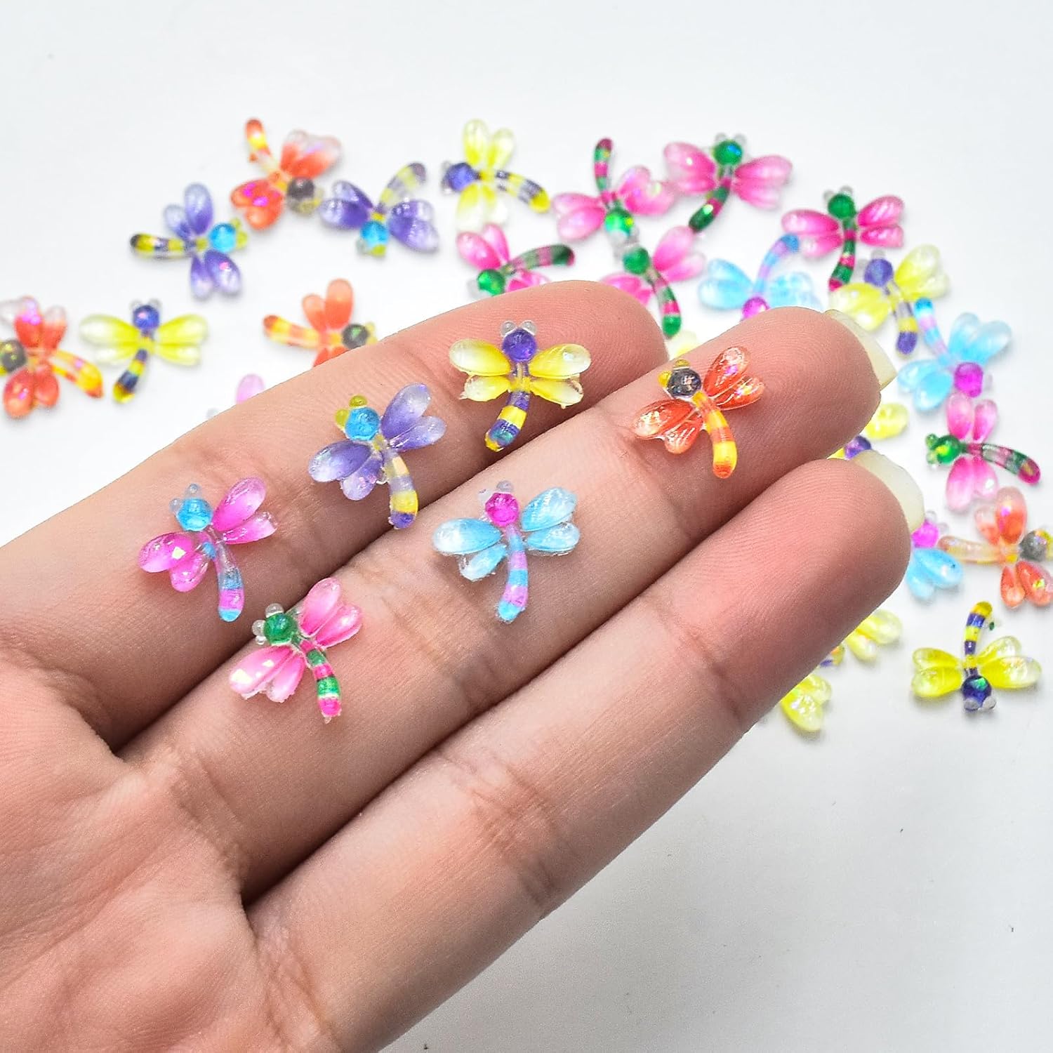 Amazon.com: 50PCS Mini Dragonfly for Crafts Dollhouse Miniature Resin ...