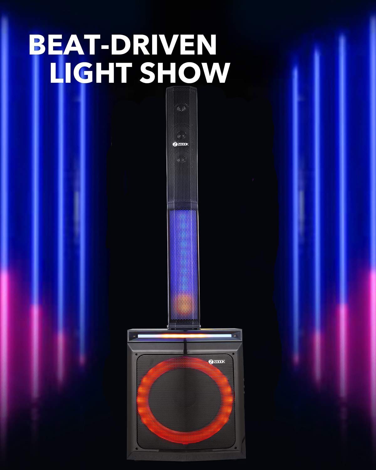 Buy Zoook Party Rocker Bluetooth Party Speaker 100 Watts with ...