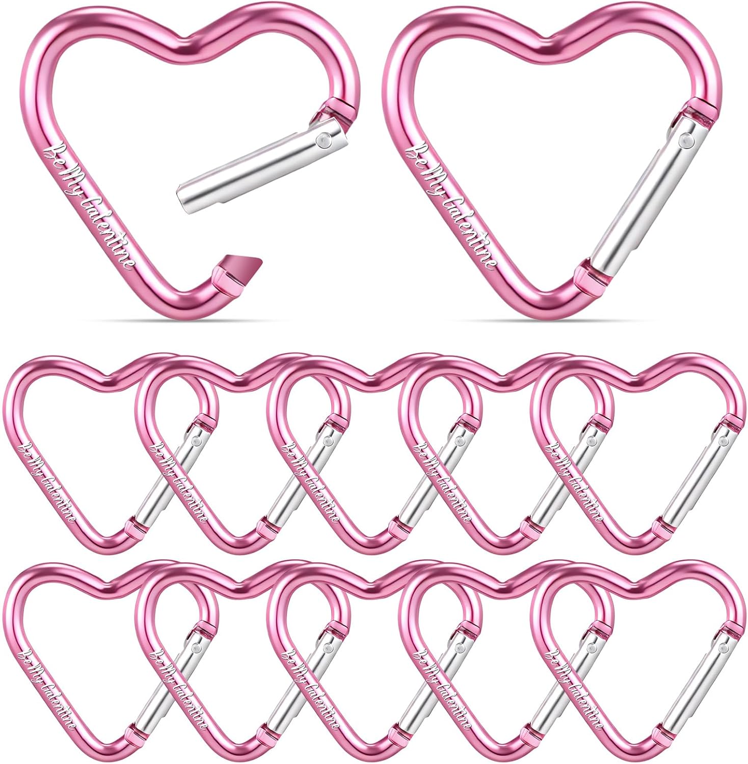 Amazon.com: Teyva Daily 12 Pcs Galentines Heart Shaped Aluminum Snap ...